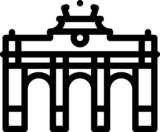 Ancient icon thin linear style design isolated Vector Image