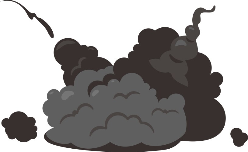 Pixel art smoke animation frames for game Vector Image