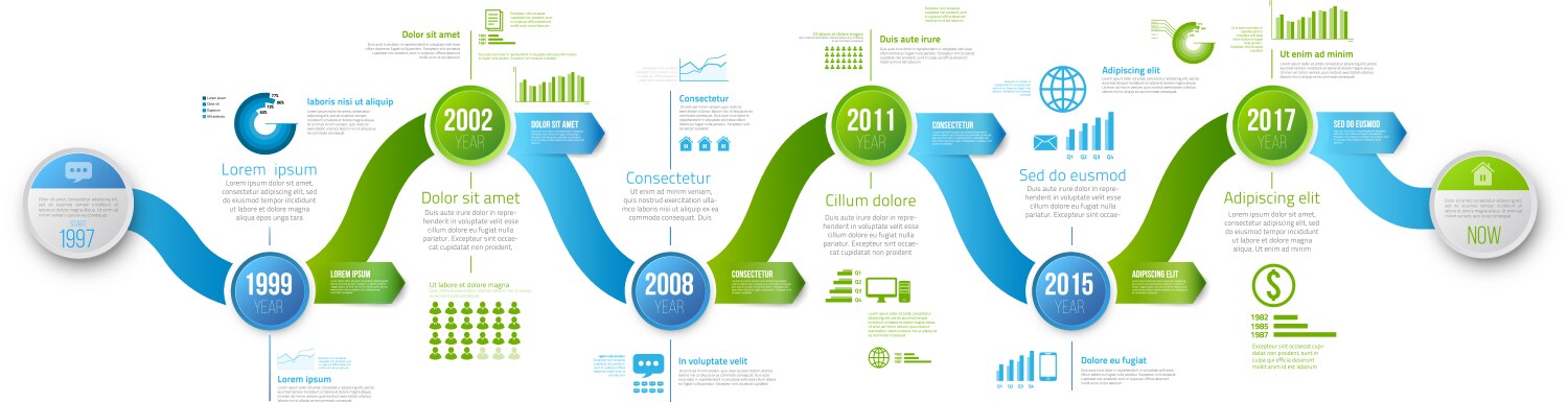 Timeline infograph chart with 5 steps process Vector Image