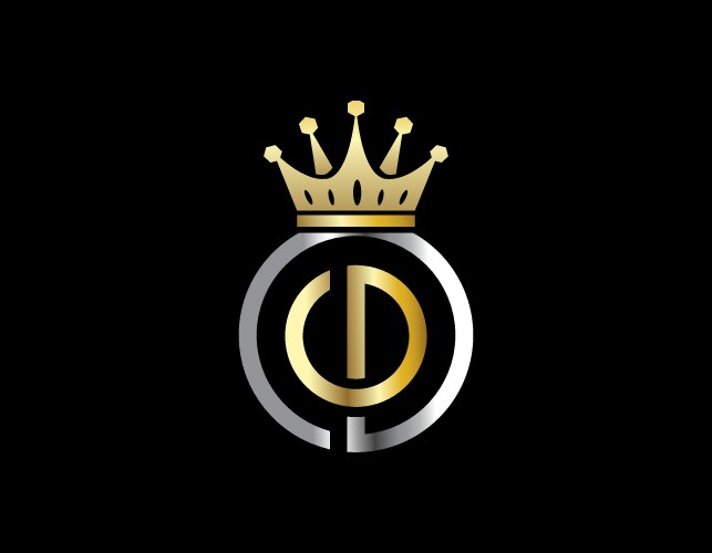 Abstract modern gold silver property logo Vector Image