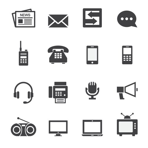 Mobile Communication Icons Royalty Free Vector Image