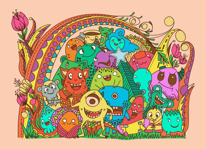 Cute Doodle Elements Collection – Royalty-Free Vector | VectorStock