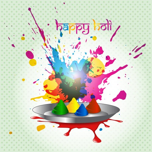 Holi colors Royalty Free Vector Image - VectorStock