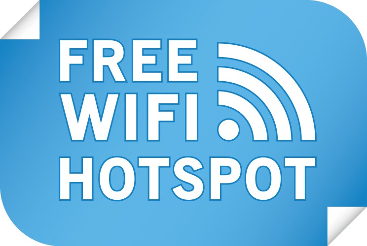 Wifi connection label Royalty Free Vector Image