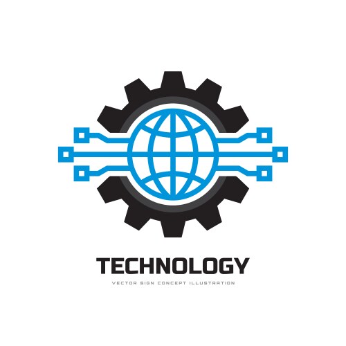 Technology - concept business logo template Vector Image