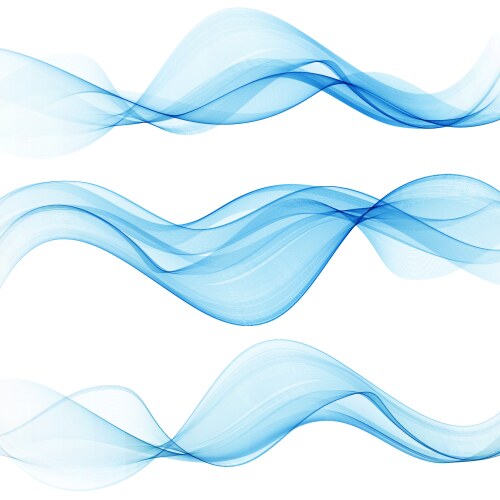 Set of color wave Royalty Free Vector Image - VectorStock