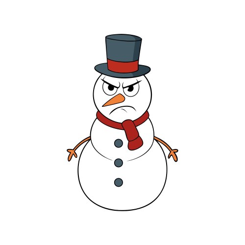Angry Snowman Cartoon Vector Images (over 180)