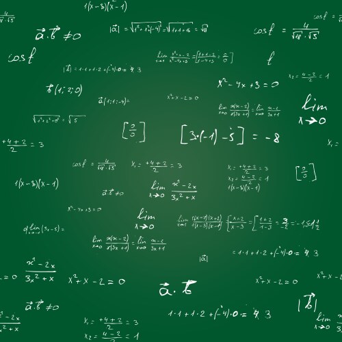 Doodle math blackboard mathematical theory Vector Image