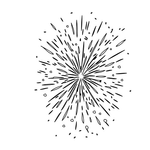Celebration fireworks splash outline sketch Vector Image
