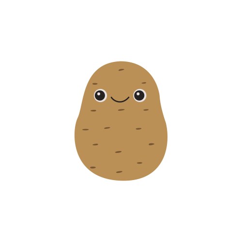 Potato cartoon vegetable drawing Royalty Free Vector Image