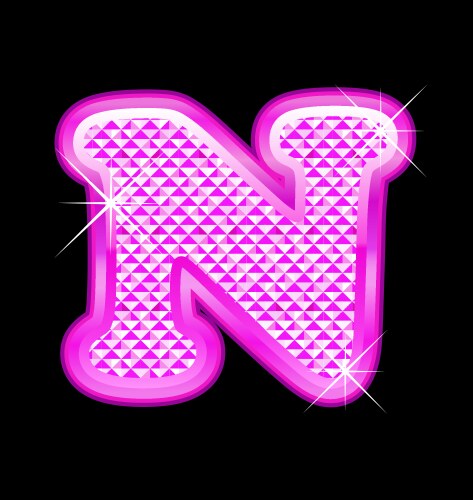 A letter pink bling Royalty Free Vector Image - VectorStock