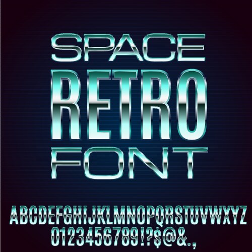Retro font Royalty Free Vector Image - VectorStock