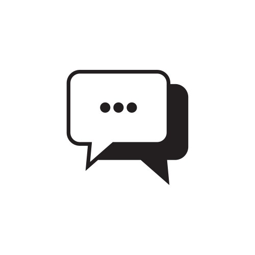 Flat message icon symbol Royalty Free Vector Image