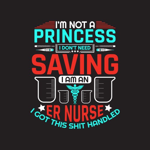 Nurse typographic quotes design and poster graphic