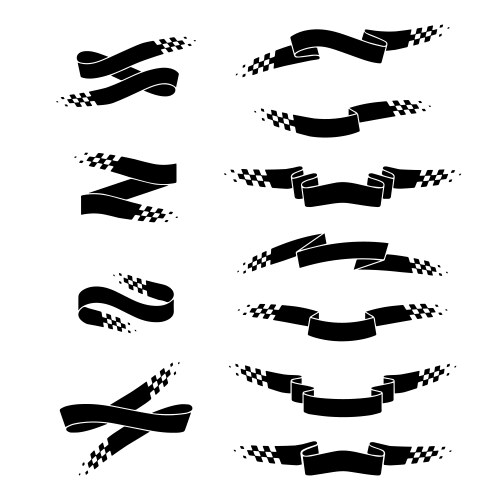 Checkered colorful flag racing strips Royalty Free Vector