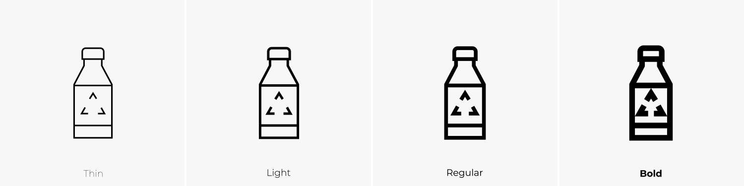 Ecological icon thin light regular and bold style Vector Image