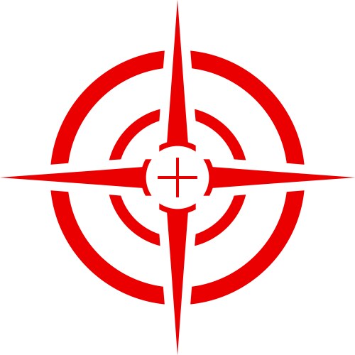 Round target focus logo Royalty Free Vector Image