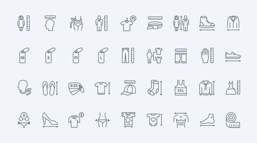 Small Medium Large Icons Vector Images (over 290)