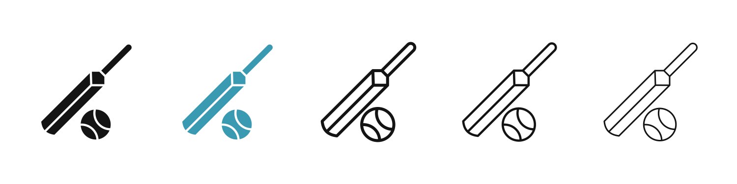 Cricket icon set Royalty Free Vector Image - VectorStock