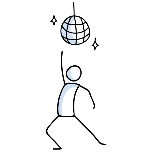 Stickman searching with a magnifier glass Vector Image