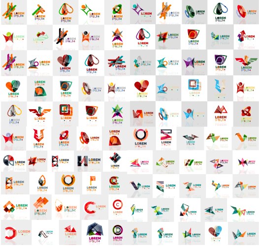 Huge logo mega set Royalty Free Vector Image - VectorStock