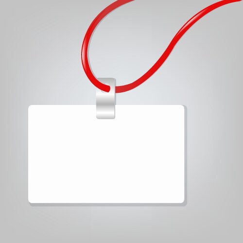 Identification white empty blank plastic id cards Vector Image