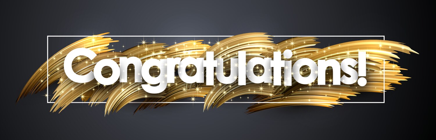 Congratulations banner template Royalty Free Vector Image