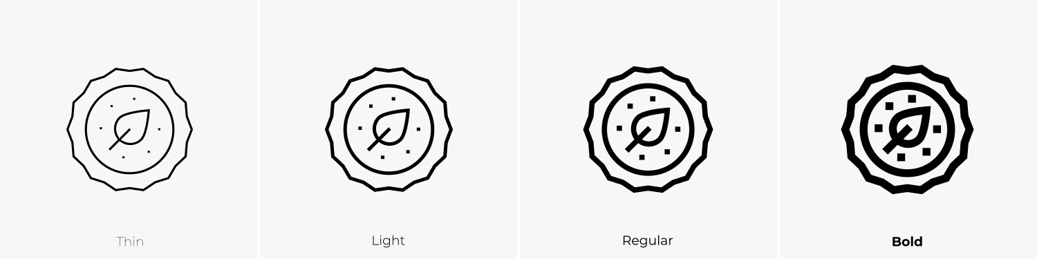 Ecological icon thin light regular and bold style Vector Image