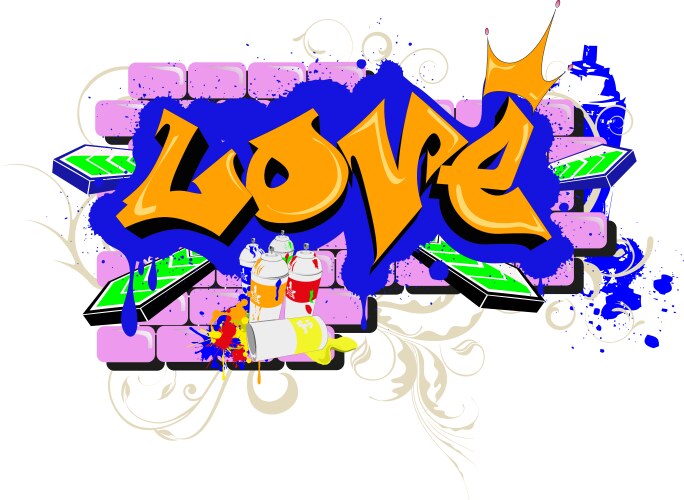 Graffiti Wall Art Background Royalty Free Vector Image