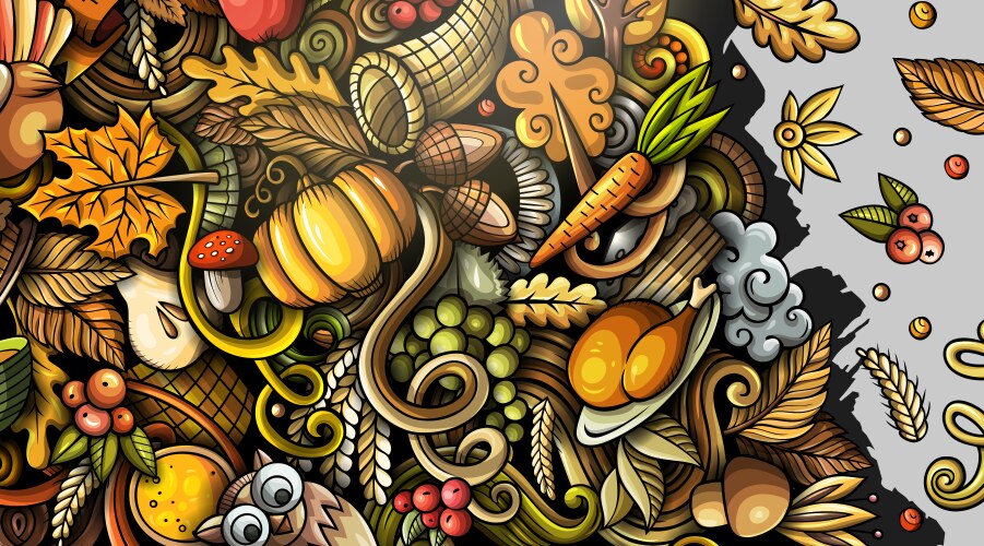 Thanksgiving Doodle Vector Images (over 8,600)