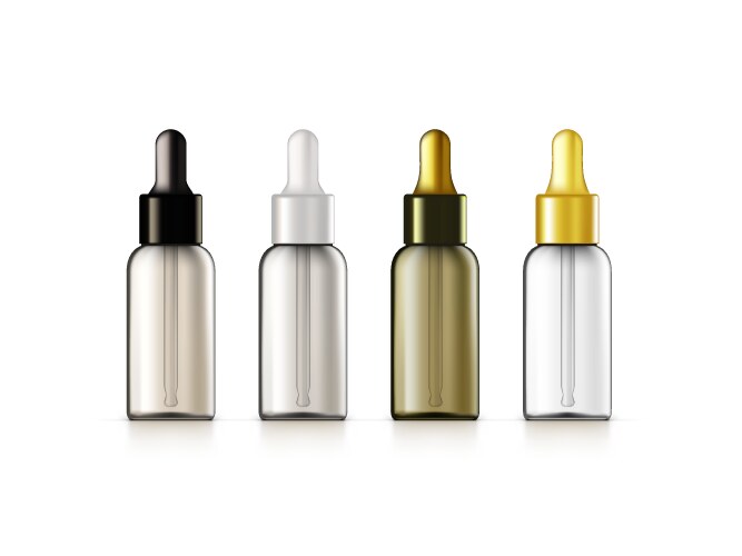 Oil Dropper Bottle Icon Set – Royalty-Free Vector | VectorStock