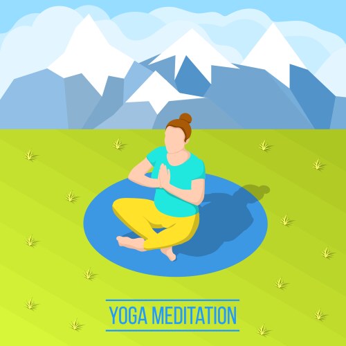 Yoga morning Royalty Free Vector Image - VectorStock
