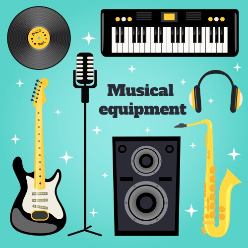 Karaoke infographics set Royalty Free Vector Image