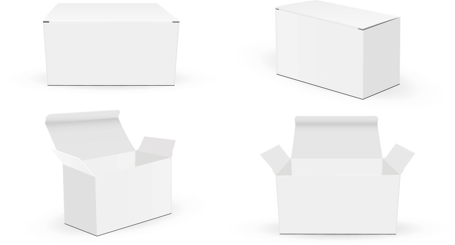 Blank box set Royalty Free Vector Image - VectorStock