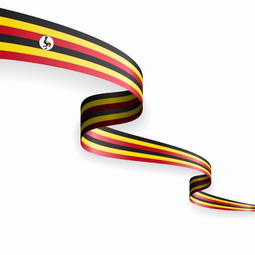 Ugandan flag wavy abstract background Royalty Free Vector