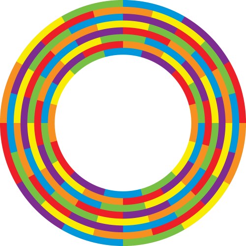 Abstract colorful rainbow circle frame Royalty Free Vector