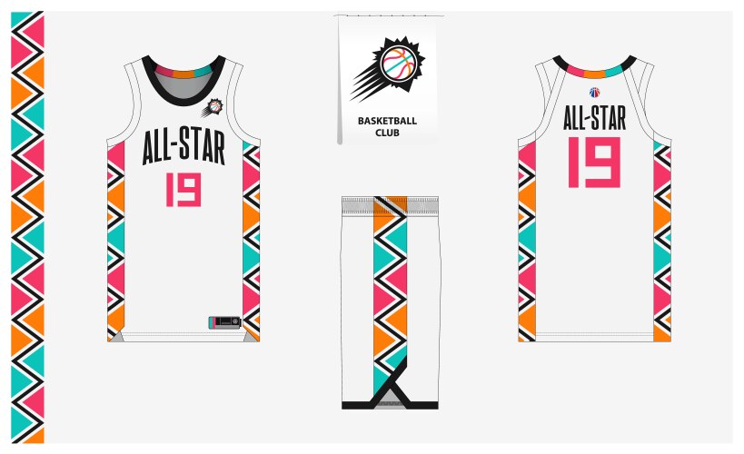 Basketball player ball trophy seamless pattern Vector Image