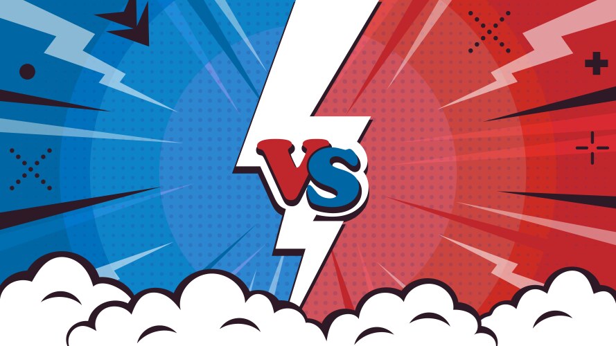 Versus screen vs fight background for battle Vector Image