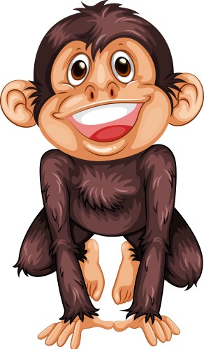 Learn about ongoing chimpanzee conservation Vector Image