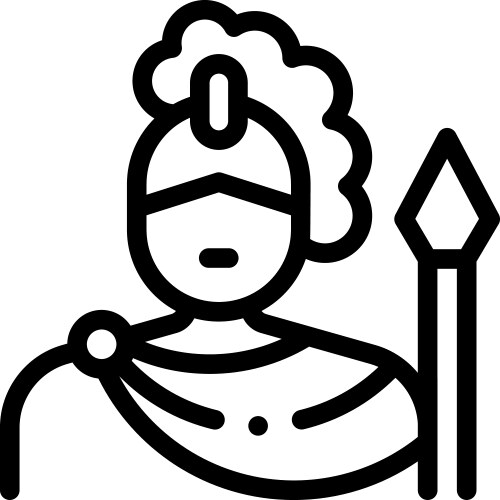 Ankh icon thin linear style design isolated on Vector Image