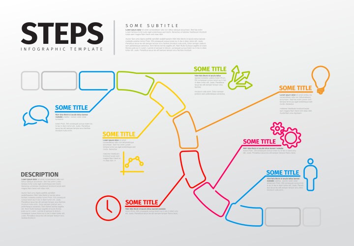 Infographic path template Royalty Free Vector Image
