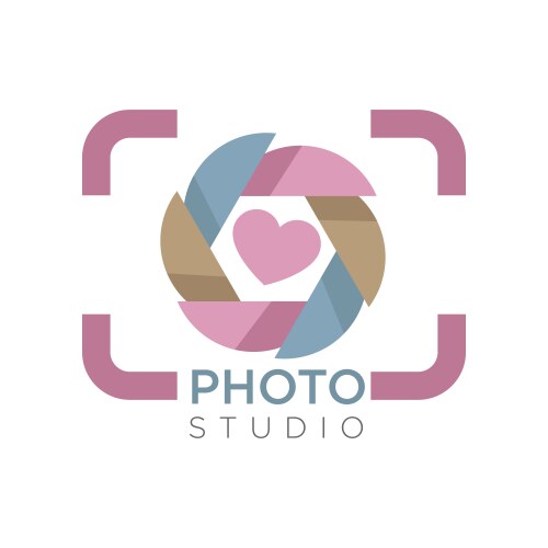 Abstract art studio logo template Royalty Free Vector Image