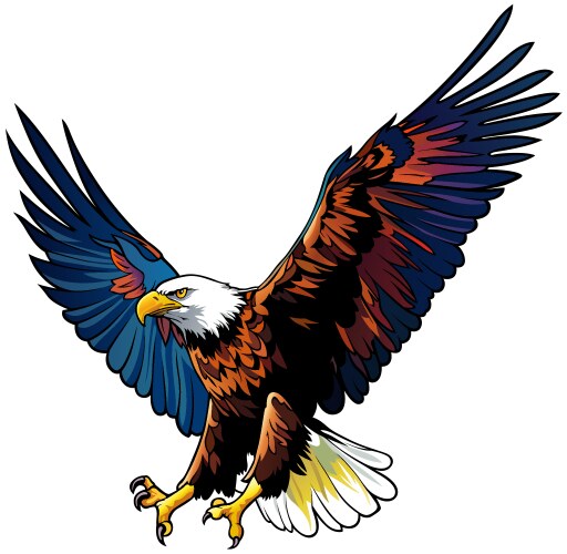 Flying eagle Royalty Free Vector Image - VectorStock