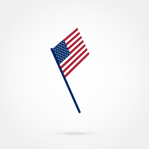 American flag check mark Royalty Free Vector Image