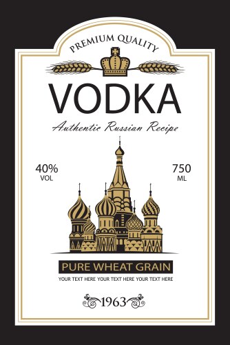 Vodka labels set Royalty Free Vector Image - VectorStock