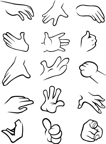 Cartoon hands Royalty Free Vector Image - VectorStock