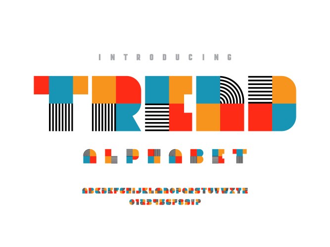 Colorful font Royalty Free Vector Image - VectorStock