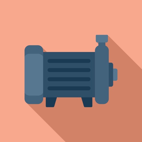 Compressor pump icon flat motor system Royalty Free Vector