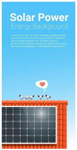 Energy concept background with solar panel Vector Image