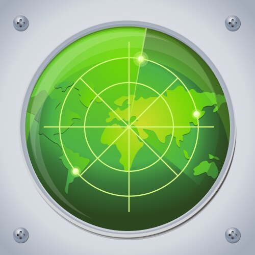 Circular radar Royalty Free Vector Image - VectorStock